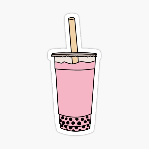 "Pink Boba" Sticker for Sale by ashleyfoster998 | Redbubble