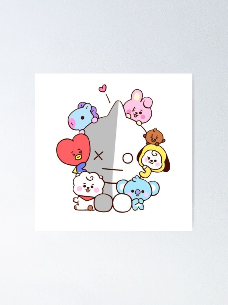 "Bt21 Family" Poster by Color-Toonix | Redbubble