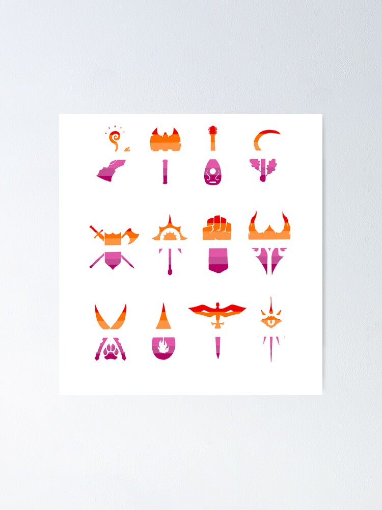 "Lesbian DnD Class Logos 5e" Poster for Sale by CeruleanSiren97 | Redbubble