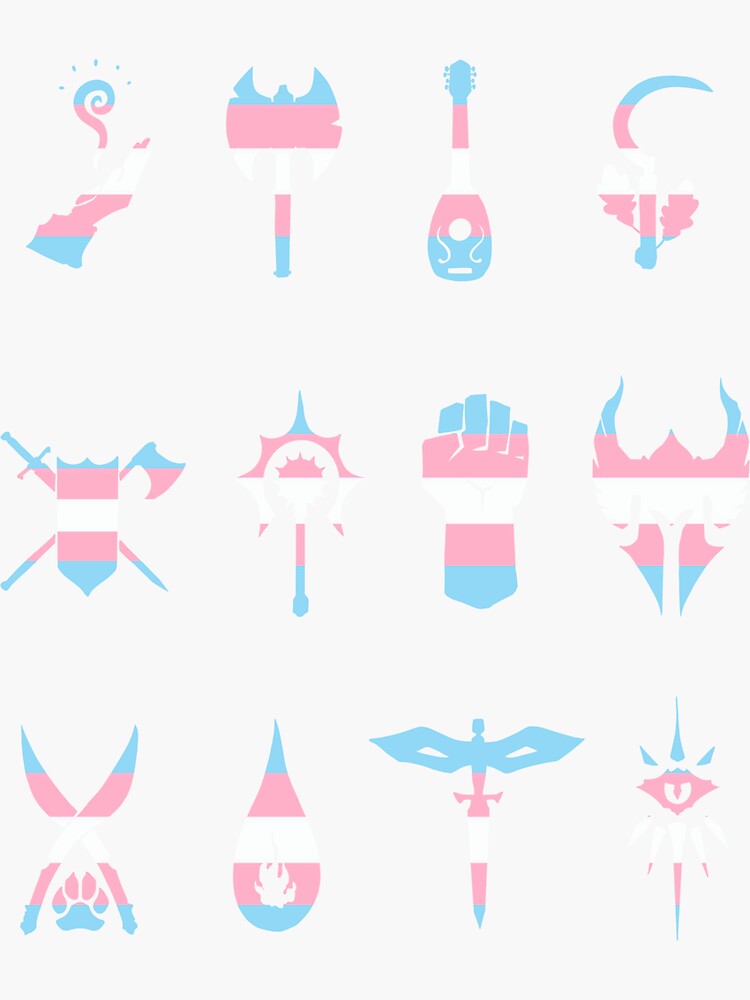 "Trans dnd class logos 5e" Sticker by CeruleanSiren97 | Redbubble