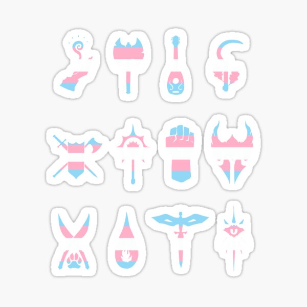 "Trans dnd class logos 5e" Sticker by CeruleanSiren97 | Redbubble