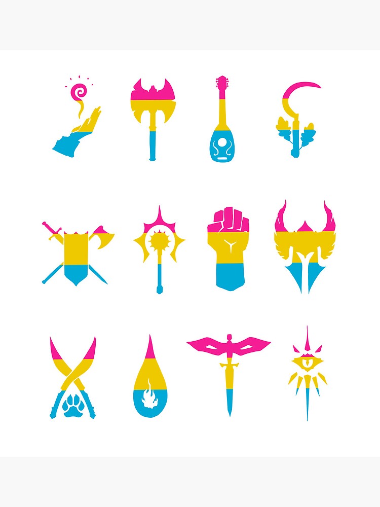 " Pansexual dnd class logos 5e" Poster for Sale by CeruleanSiren97 ...