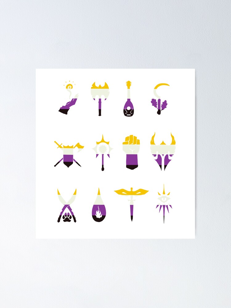 "Non-binary dnd class logo 5e" Poster for Sale by CeruleanSiren97 ...