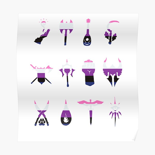 "Gender-fluid Dnd Class Logos 5e" Poster for Sale by CeruleanSiren97 ...