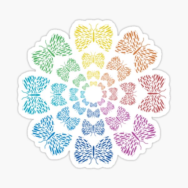 "Butterflies Color Wheel" Sticker by LSando | Redbubble