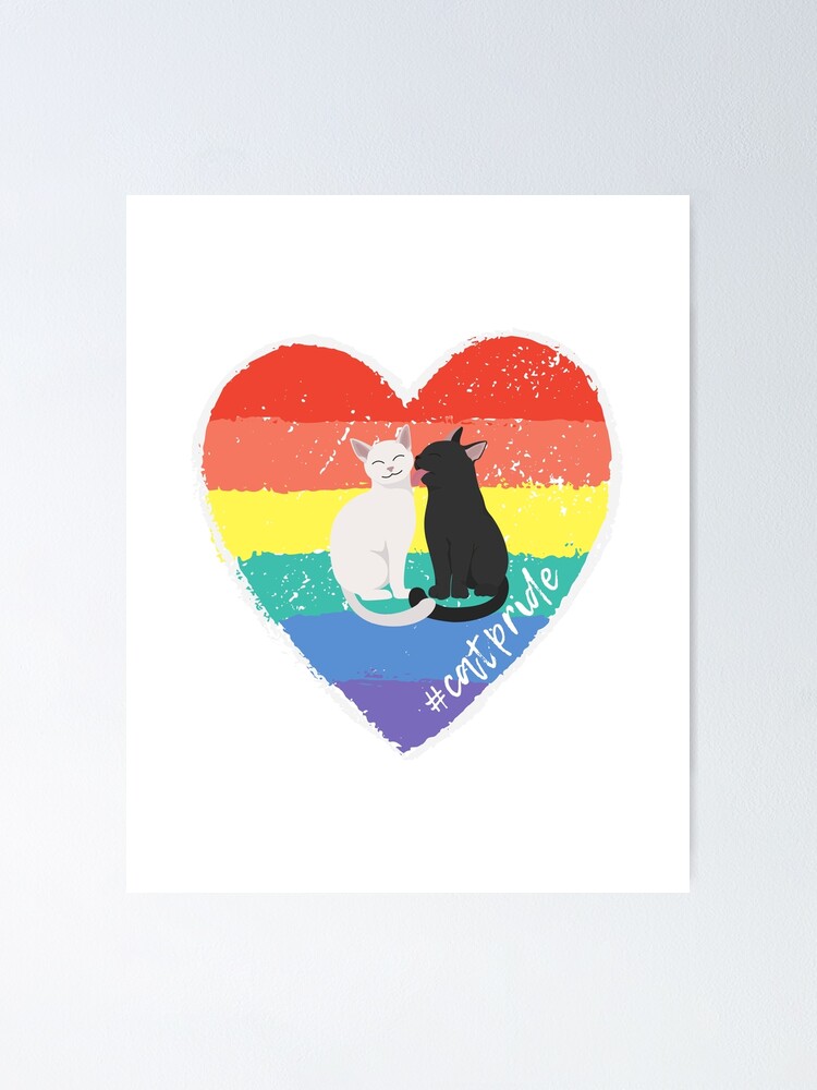 "LGBT cat pride" Poster for Sale by CuteCatDesign | Redbubble