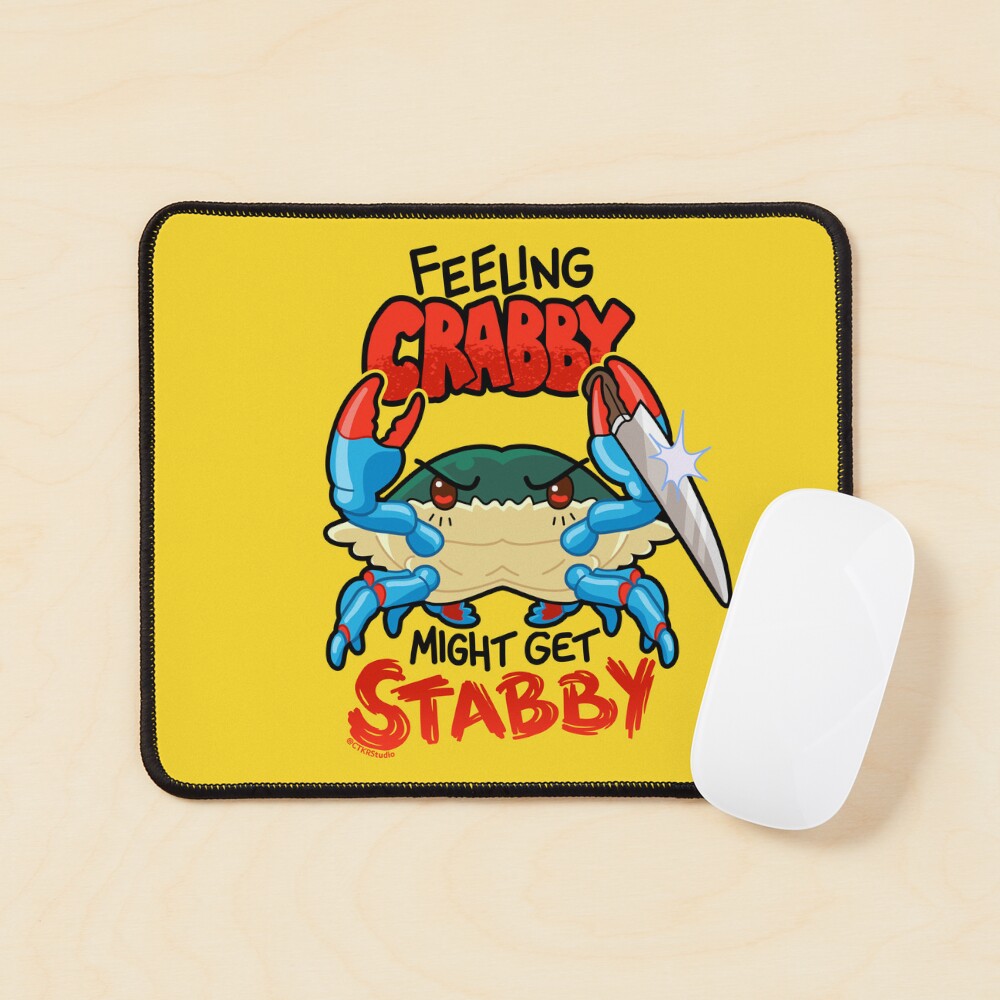 "Stabby Crabby ~ Crab with a Knife" Sticker for Sale by ctkrstudio ...
