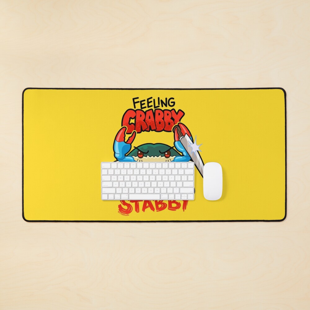 "Stabby Crabby ~ Crab with a Knife" Sticker for Sale by ctkrstudio ...