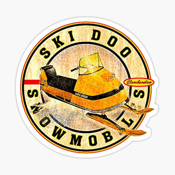 "Ski Doo vintage Snowmobiles" Sticker by kiddtolertaznex | Redbubble