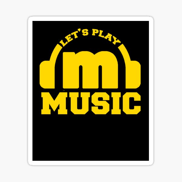"let's play music" Sticker for Sale by Diamond-Wisdom | Redbubble