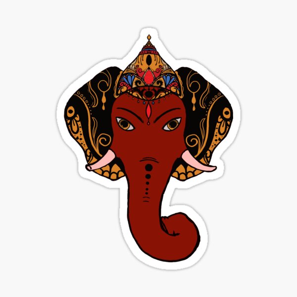 "Lord Ganesha" Sticker by StarWolfsDen | Redbubble