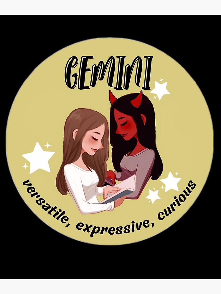 " Gemini Zodiac Two Sides" Poster for Sale by zodiacworld | Redbubble