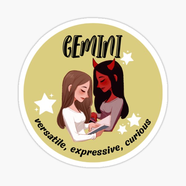 " Gemini Zodiac Two Sides" Sticker for Sale by zodiacworld | Redbubble