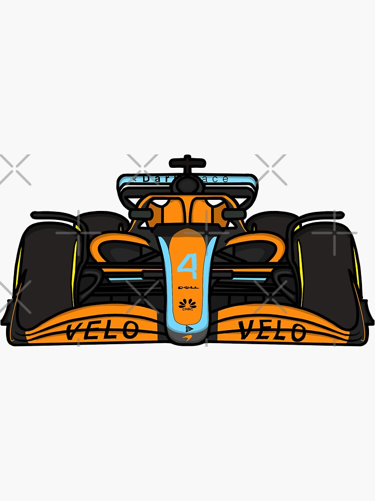 "Lando's MCL36" Sticker by itskarlavxl | Redbubble