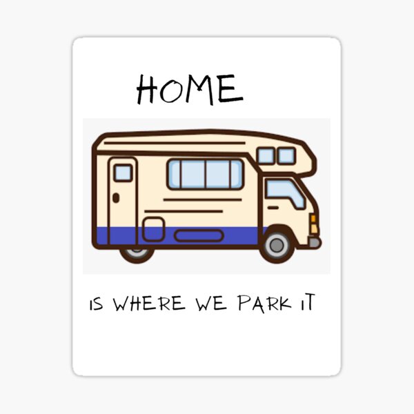 "Static Caravans Mobile Home Caravaning" Sticker by Rosalinda88 | Redbubble