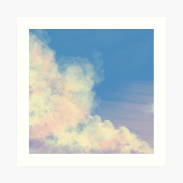 "Sunset Cloud Background Blue and Pink Sky" Art Print for Sale by MochiiiArt | Redbubble