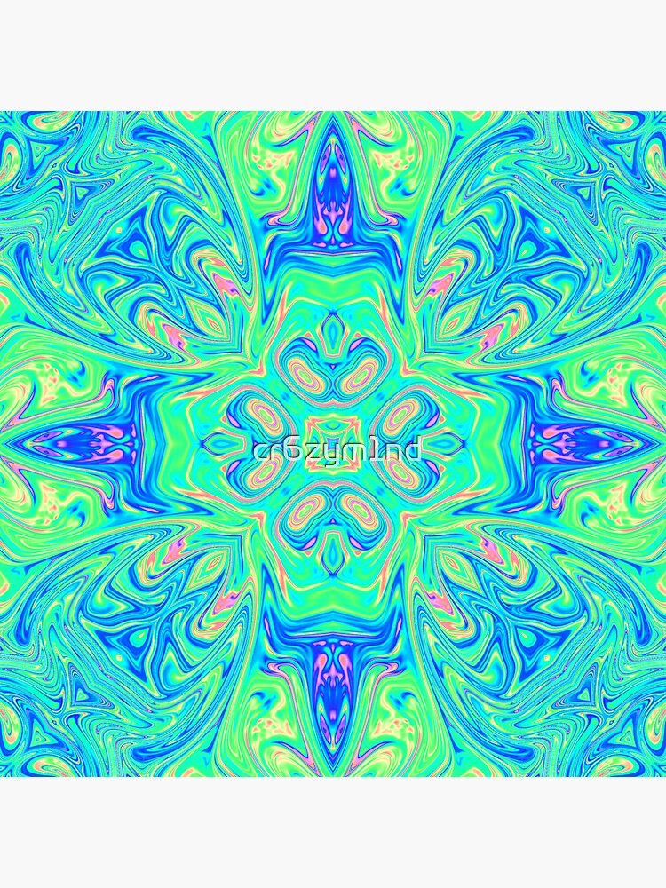 "Psychedelic tiles 133" Sticker by cr6zym1nd | Redbubble