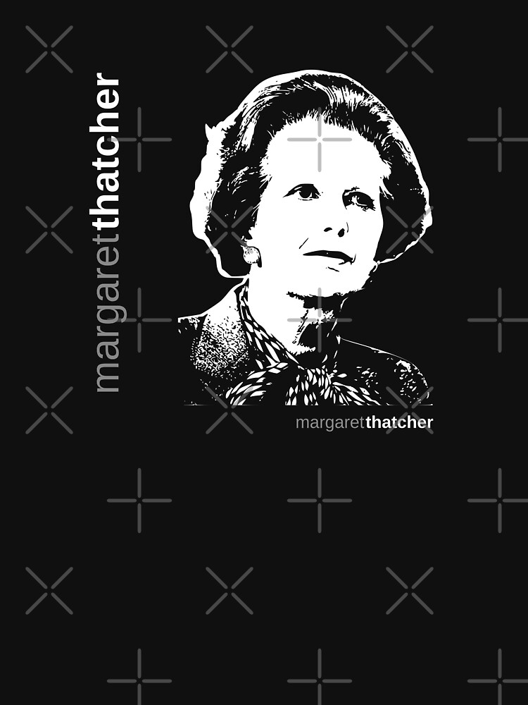 "Classic Margaret Thatcher poster (indigo)" T-shirt for Sale by ...