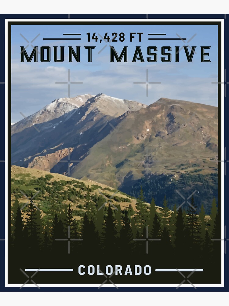 "Mount Massive In Colorado" Sticker by Dennis02 | Redbubble