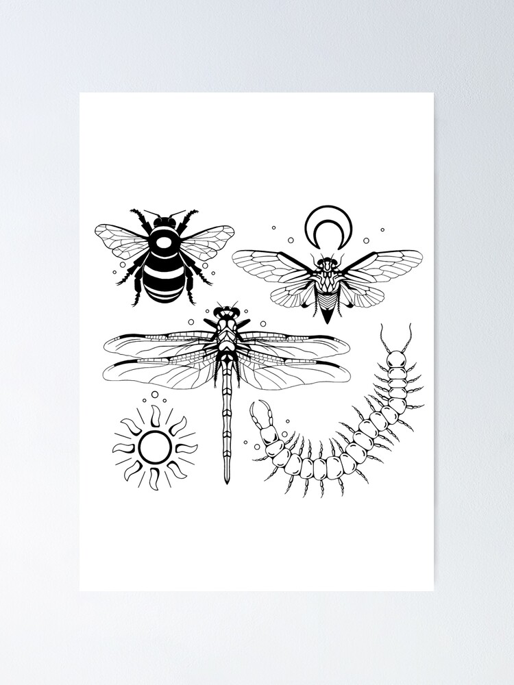 "Critters Line Art" Poster for Sale by HuijserArt | Redbubble