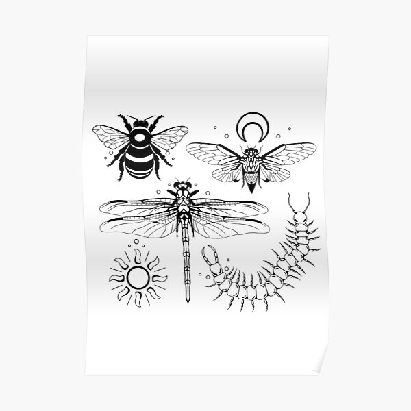 "Critters Line Art" Poster for Sale by HuijserArt | Redbubble