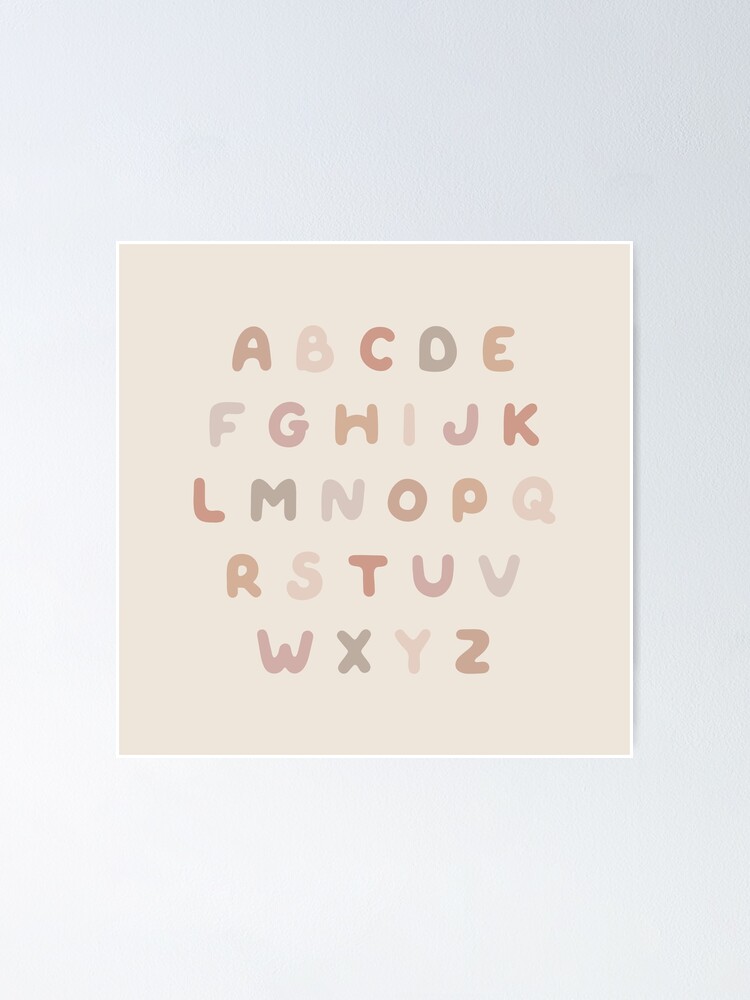 "Chunky ABC | Neutral Beige | Modern Minimalist English Alphabet ...