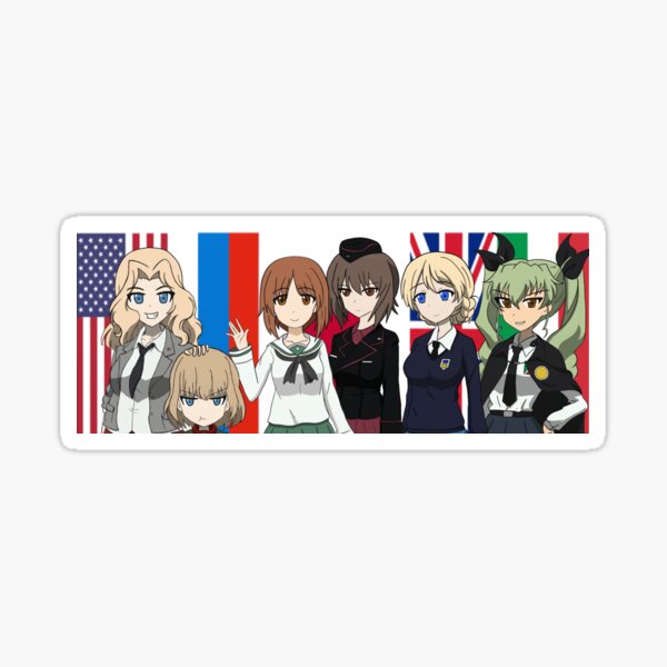 "Commanders of Girls und Panzer" Sticker for Sale by Chaos-Nacho ...
