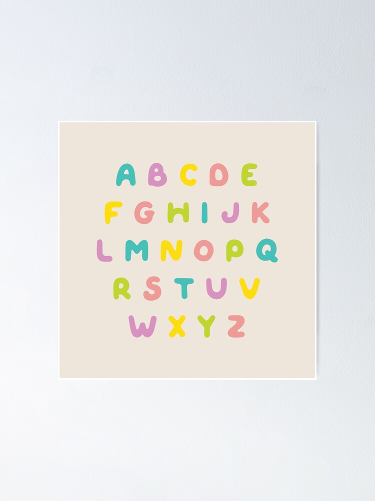"Chunky ABC | Sorbet Rainbow | Modern Minimalist English Alphabet ...