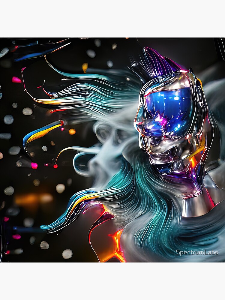 "Spectrum Metaverse Art A.I. Generated in vibrant colors 086" Poster ...