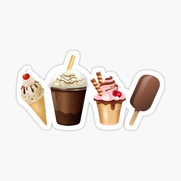 "Ice Cream Types" Sticker by RMelissart | Redbubble