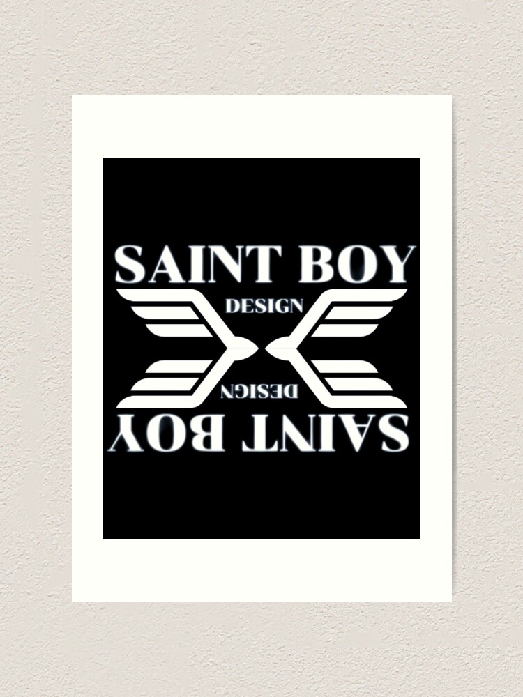 "Saint boy design with double wings logo" Art Print for Sale by ...