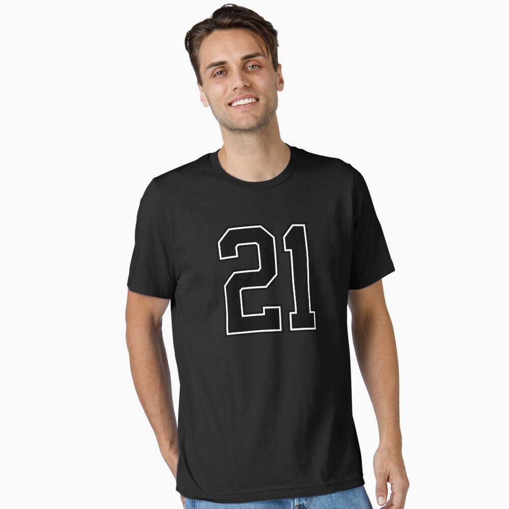 "Black Number 21 lucky sports jersey twenty one" Sticker for Sale by ...