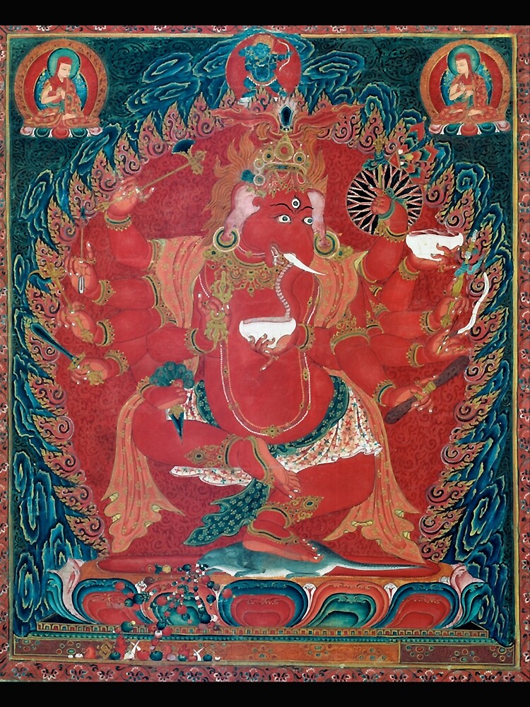 "Dancing Red Ganapati of the Three Red Deities 15th Century Textile ...