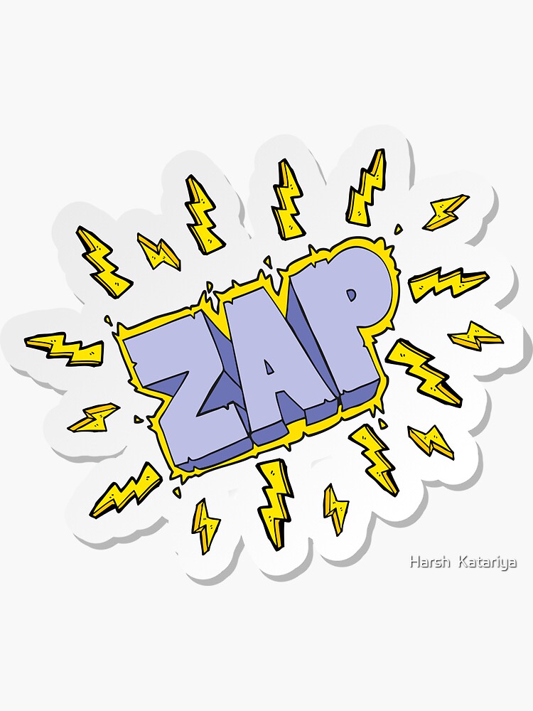 "Zap" Sticker by Yash0707 | Redbubble