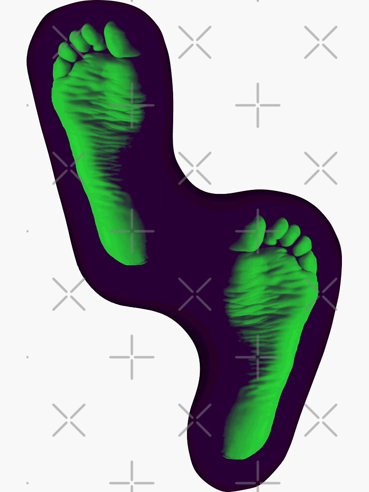 "Ghost UV Light Footprint Evidence" Sticker by BenYeYe | Redbubble