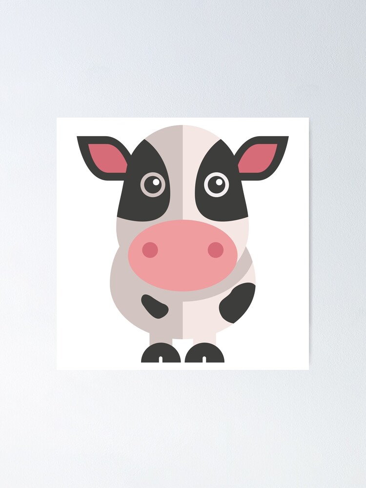 "Funny cartoon cow" Poster for Sale by berlinrob | Redbubble