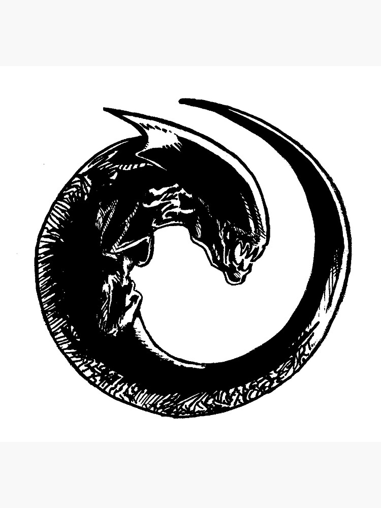 "Curly Xenomorph " Sticker by TaylorMadeillus | Redbubble