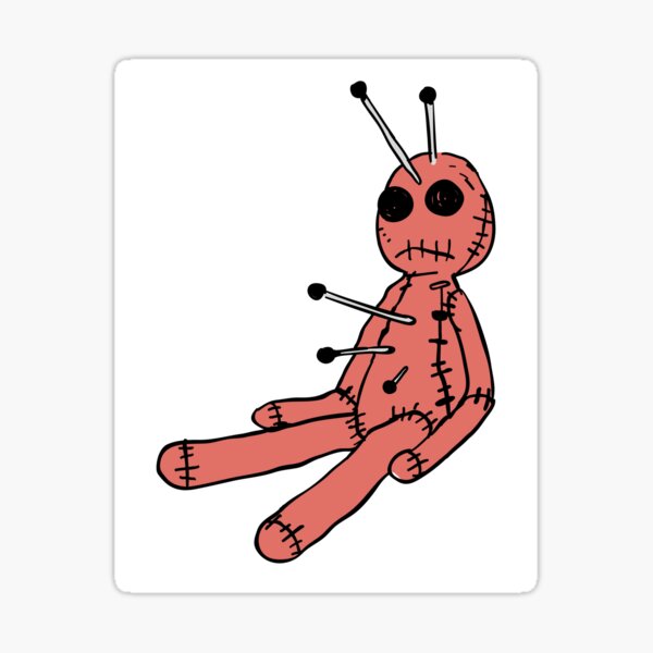 "Vintage Horror Comic Voodoo Doll" Sticker by InquiringMinds | Redbubble