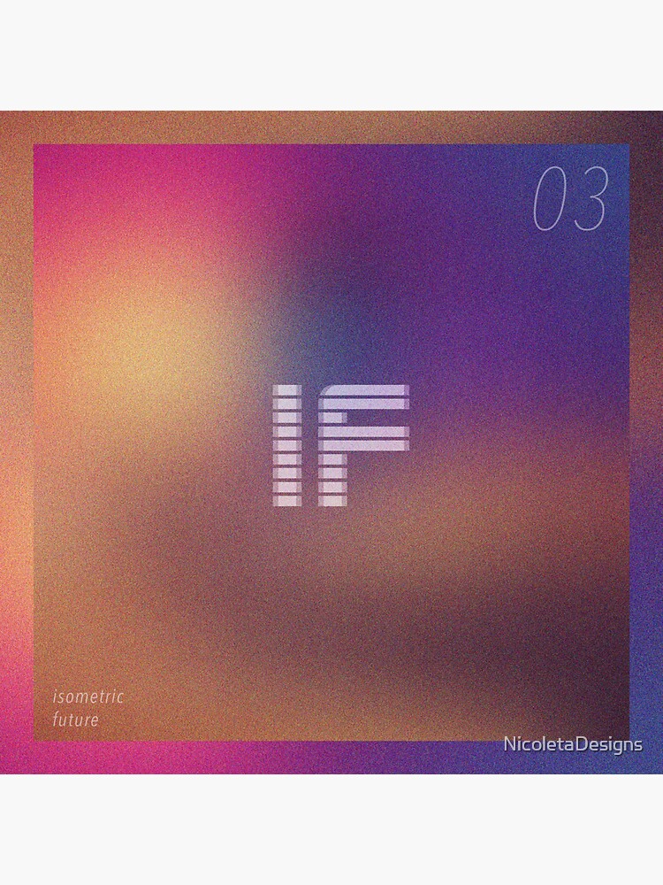 "Abstract noisy gradient background with text IF" Sticker by ...