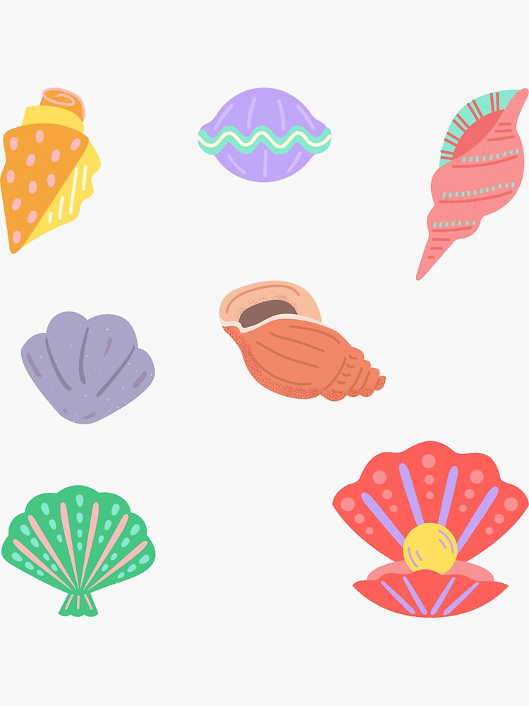 "seashells pattern pack" Sticker by stickers-packs | Redbubble