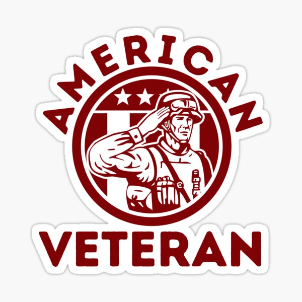 "American Veteran" Sticker by WanCoolDesign | Redbubble