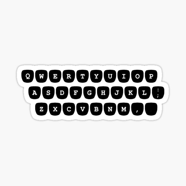 Qwerty Keyboard Stickers | Redbubble