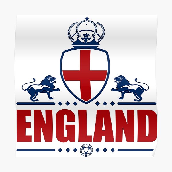 "ROYAL ENGLAND SPORTS | BRITISH RED AND BLUE COLORS" Poster for Sale by ...