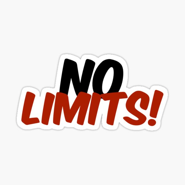 "NO LIMITS" Sticker for Sale by MallsD | Redbubble