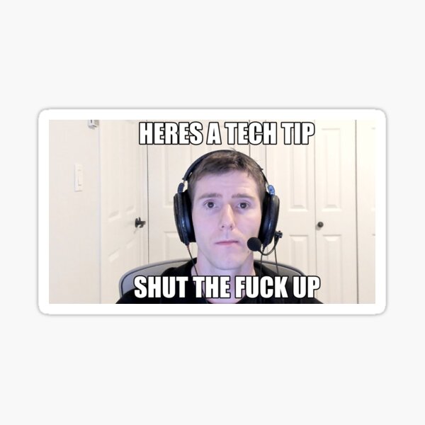 "Linus Tech Tips | heres a tech tip " Sticker for Sale by Rainfalling ...