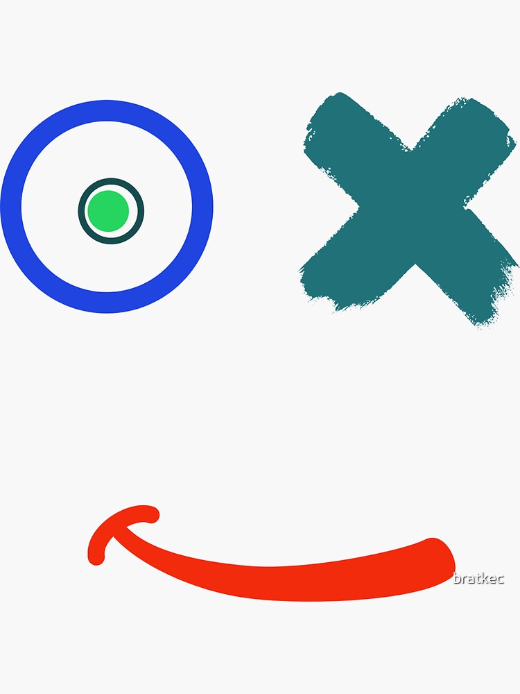 "xx face with a smile" Sticker by bratkec | Redbubble
