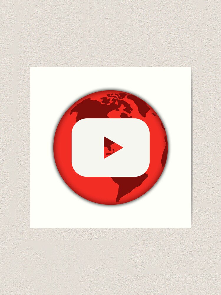 "Youtube LOGO" Art Print for Sale by Limpexxx | Redbubble