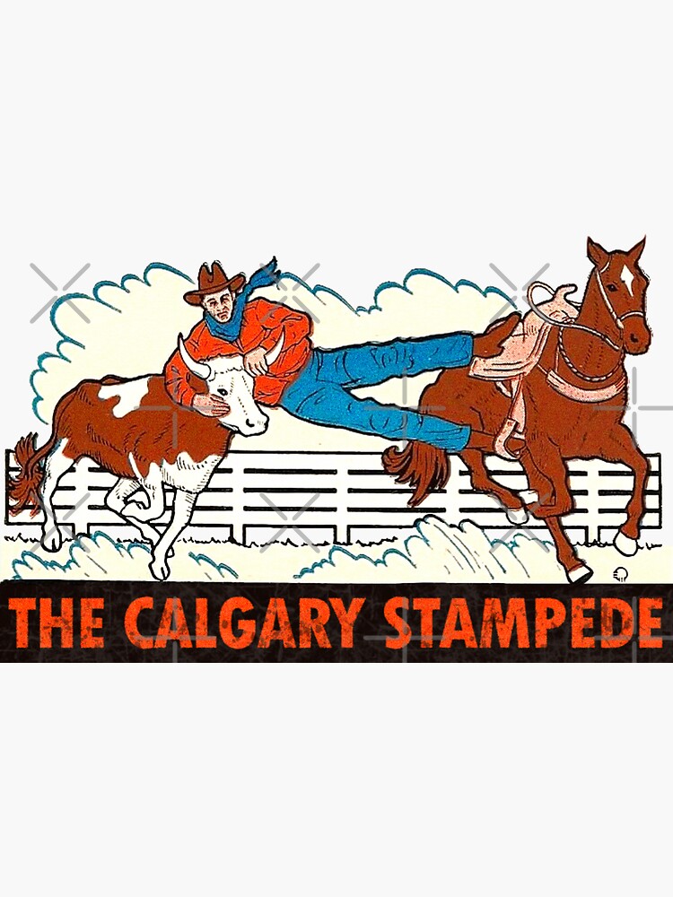 "The Calgary Stampede Vintage Travel Decal" Sticker for Sale by hilda74 ...