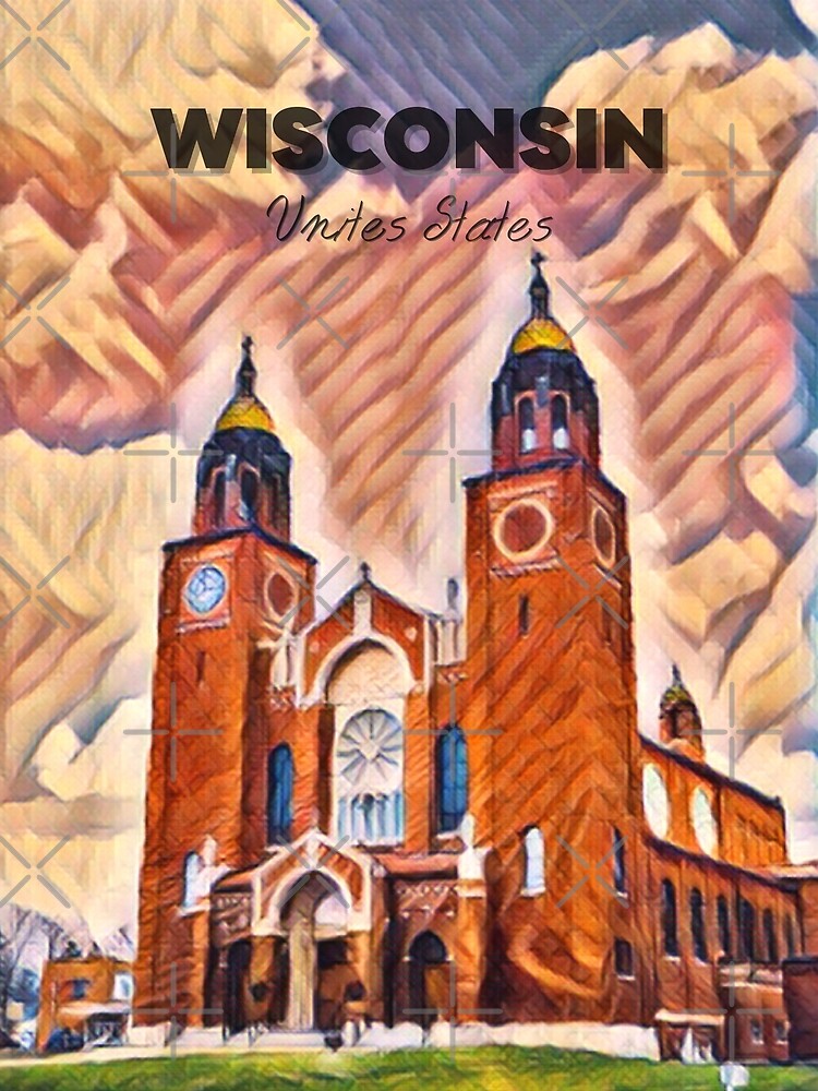 Póster «Iglesia Católica de la Santísima Virgen María WISCONSIN EE.UU ...