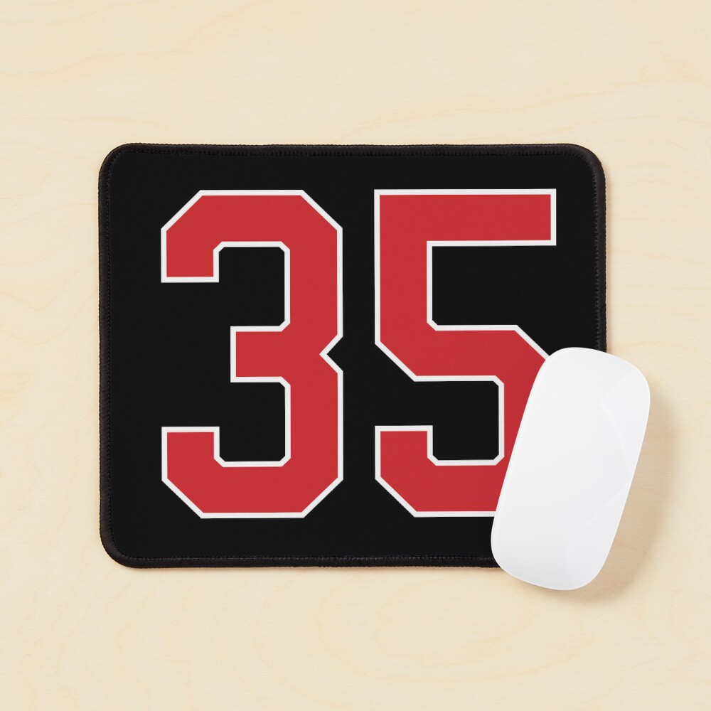 "Sports Number 35, red black color lucky sport thirty five" Sticker for ...